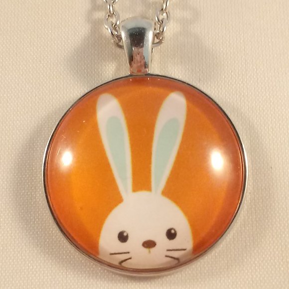Kristy's Jewels | Jewelry | Silver Pet Bunny Rabbit Cabochon Pendant ...